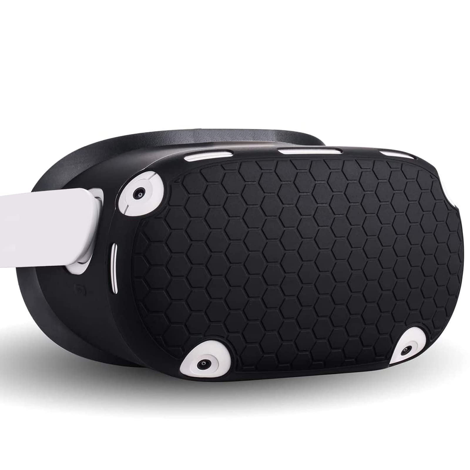 Oculus Quest 2 VR Shell Front Face Protector Cover Silicone Front Face Protective Cover Skin for Oculus Quest 2 VR Headset Non-Slip Washable Anti-Scratch Anti-Dust Anti-Shock (Black)