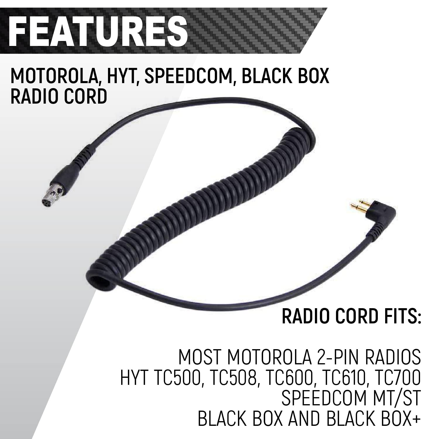 Rugged Behind The Head Headset and Adaptor Cable for Racing Radios Electronics Motorola CP200 β Features Cable to Connect to Two Way Handheld Radio Noise Reduction Volume Control Knob 3.5mm Input Jack