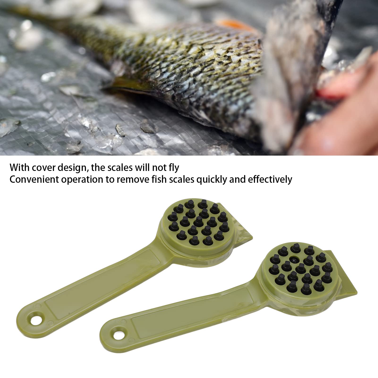 Shanrya Fish Remover, Plastic Fishing Scale Scraper Easy to Wash for Fishing for Outdoor