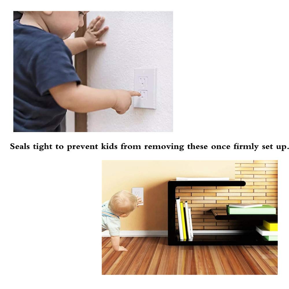 Outlet Cover Baby Proofing 10PCS - WSL Self Closing Outlet Covers, an Alternative to Socket Plugs,Toddler and Children Safety, BPA-Free