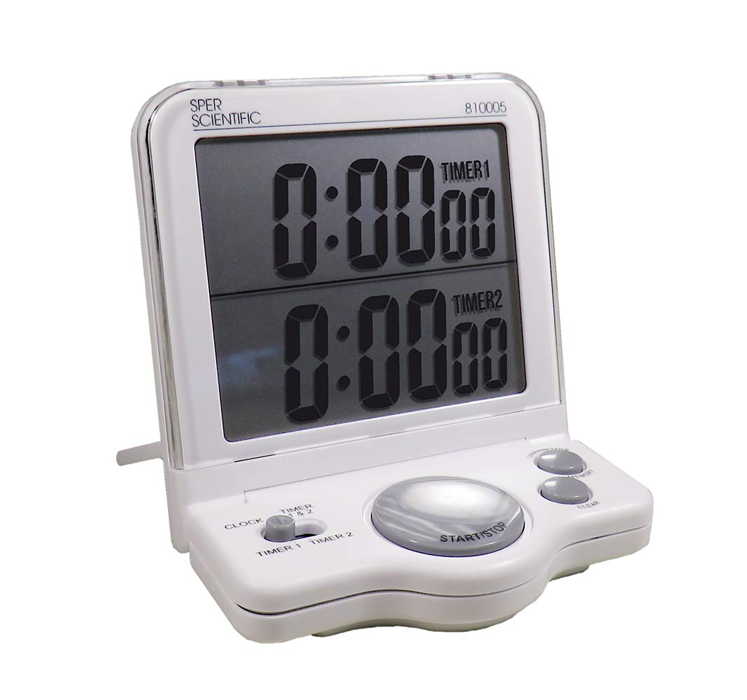 Sper Scientific 810005 Large Display Timer, White