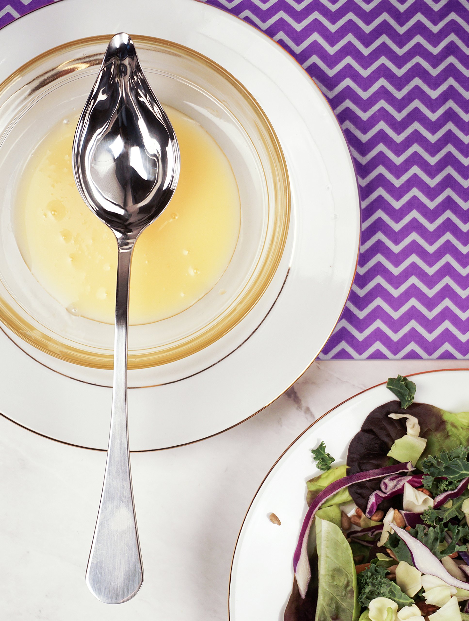 RSVP International Endurance Culinary Sauce Spoon, Mini Ladle with Gravy Pour Spout, Dishwasher Safe, 18/8 Stainless Steel, 9x1.75x2"