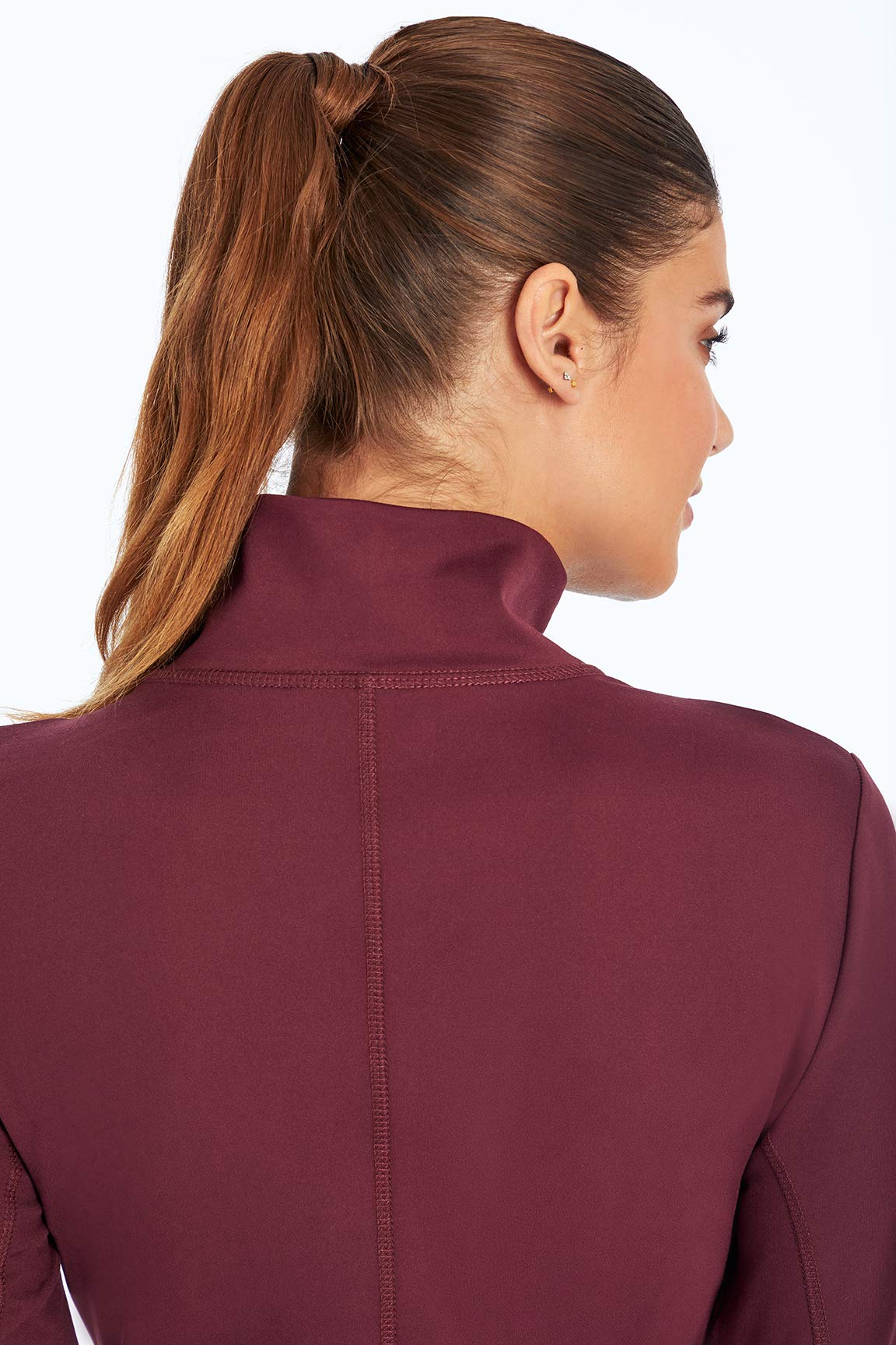 Marika Full Zip Slim Fit Athletic Jacket, Purple, X-Large