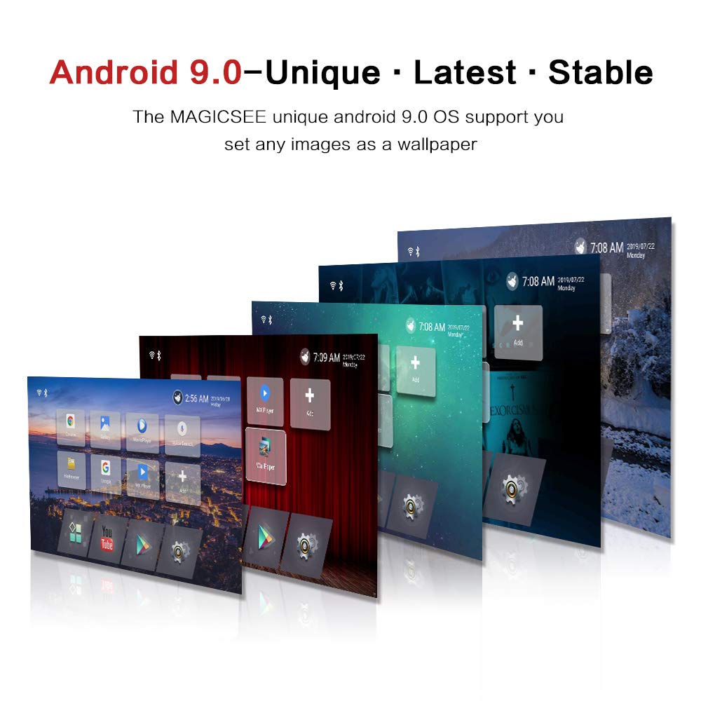 Magicsee N5 NOVA Android 9.0 TV Box 4GB RAM 64GB Rockchip RK3318 Quad Core A53 Dual WiFi 2.4G/5G Steaming Box Airplay Miracast VP9 H.265 Bluetooth Voice Remote Control Smart TV Box