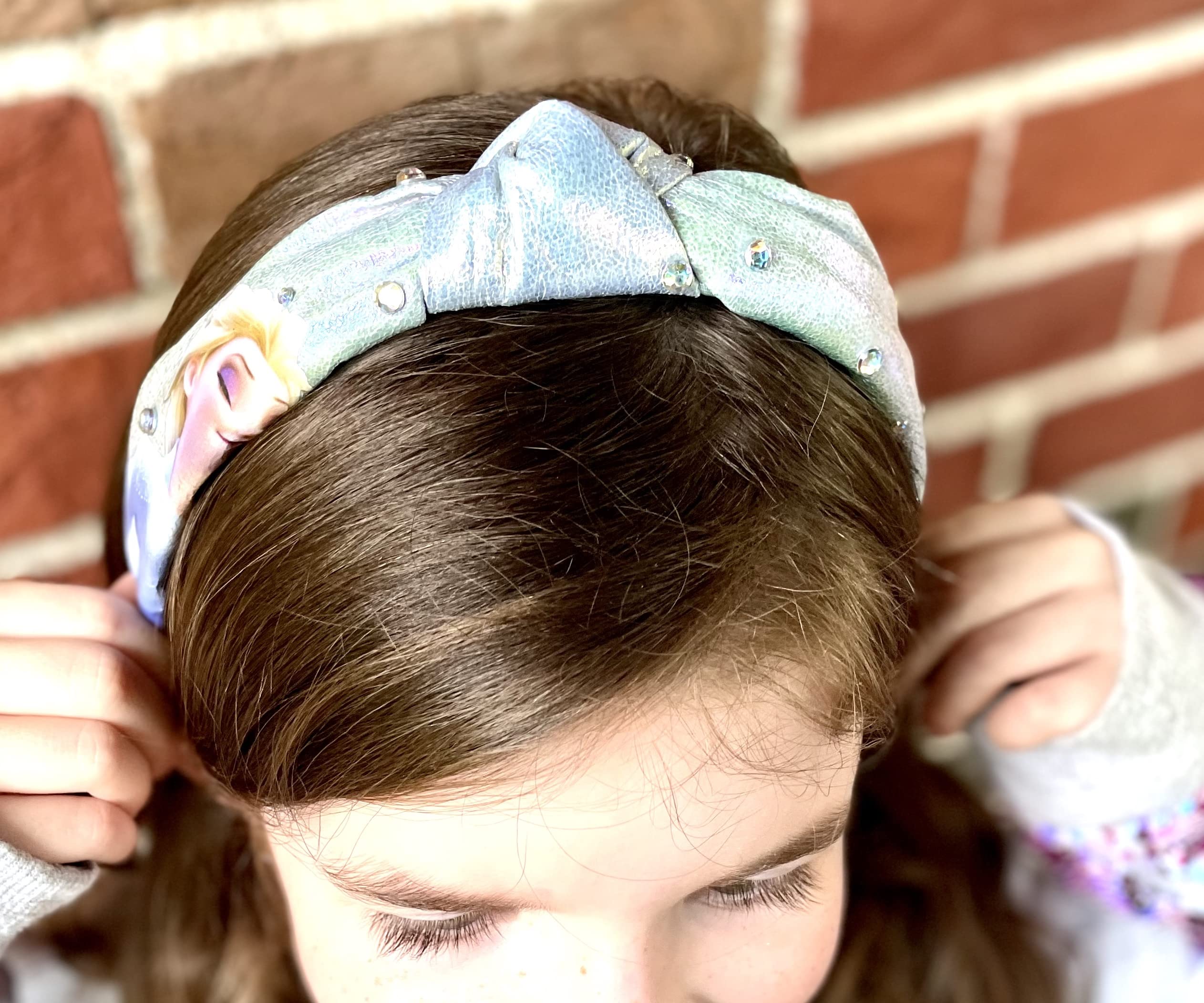 LUV HER Disney Frozen 2 Elsa Knot Headband with Diamond - Headbands For Girls - Hair Accessories For Her