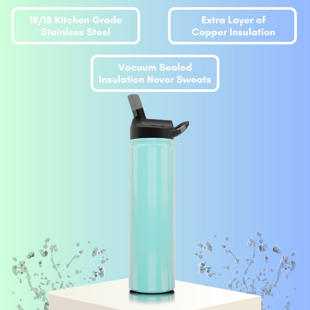 Seriously Ice Cold SIC 27oz Insulated Water Bottle Thermos, Premium Triple Layer Vacuum Stainless Steel, BPA Free Wide Mouth Lid with Carabiner Clip