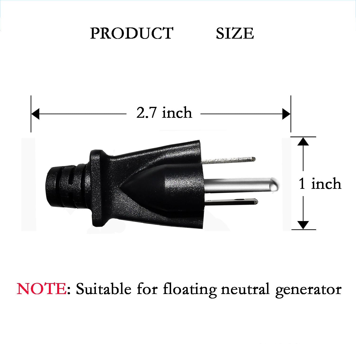 Neutral Ground Bonding Plug for Portable Inverter Generator Surge Guard Generator with Floating Neutral on RV.Camper for Open Ground Error. Compatible with EcoFlow/Honda/Champion generators