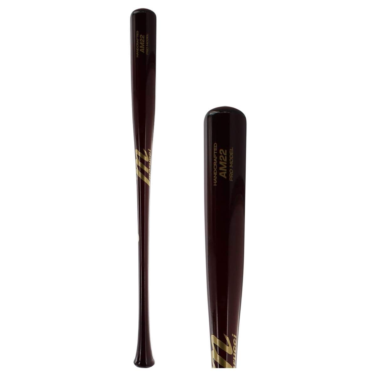 Marucci AM22 Pro Model Maple Wood Baseball Bat, Cherry/Fog, 33"