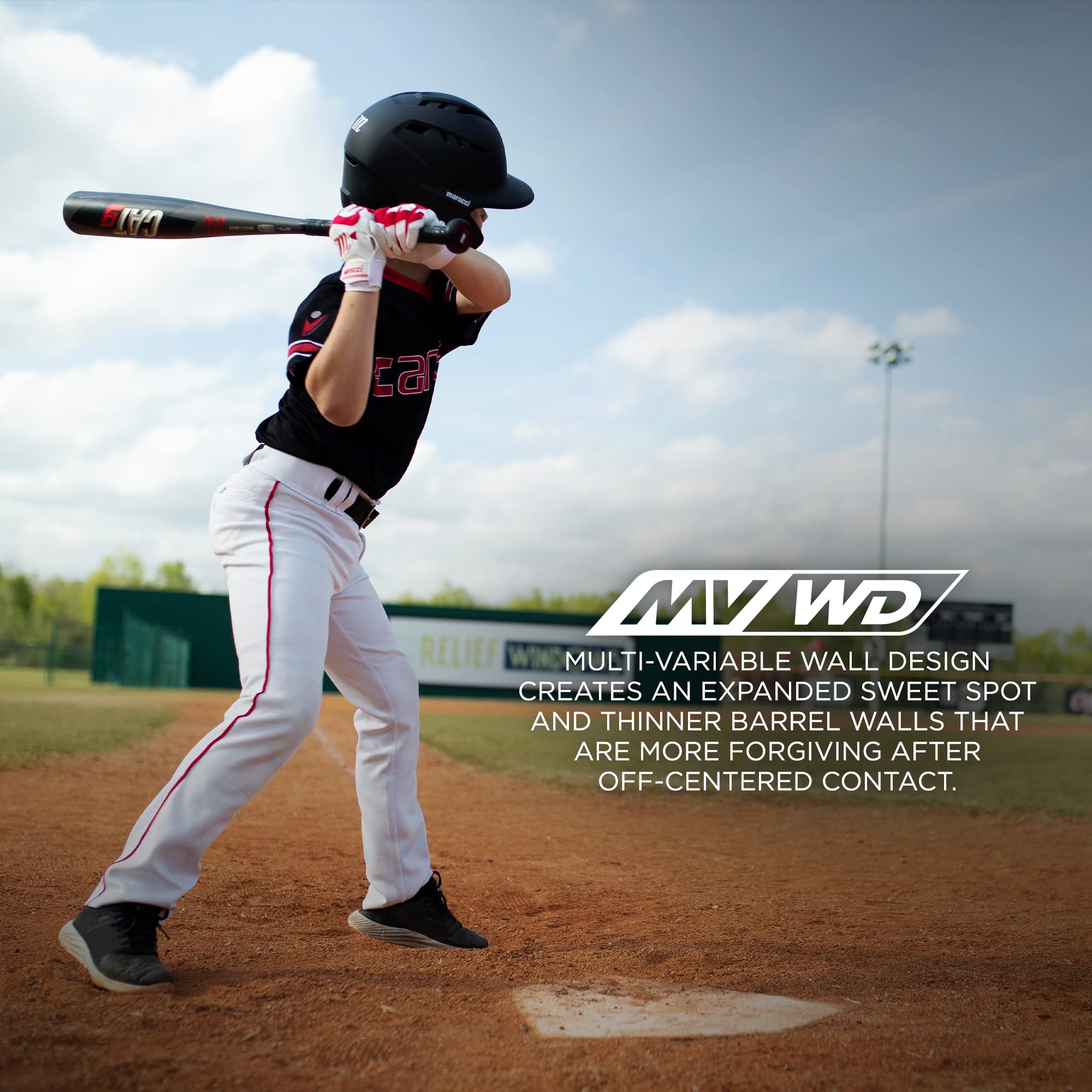 Marucci CAT9 -10 USSSA Junior Big Barrel Youth Metal Baseball Bat, 2 3/4" Barrel, 27"/ 17 oz