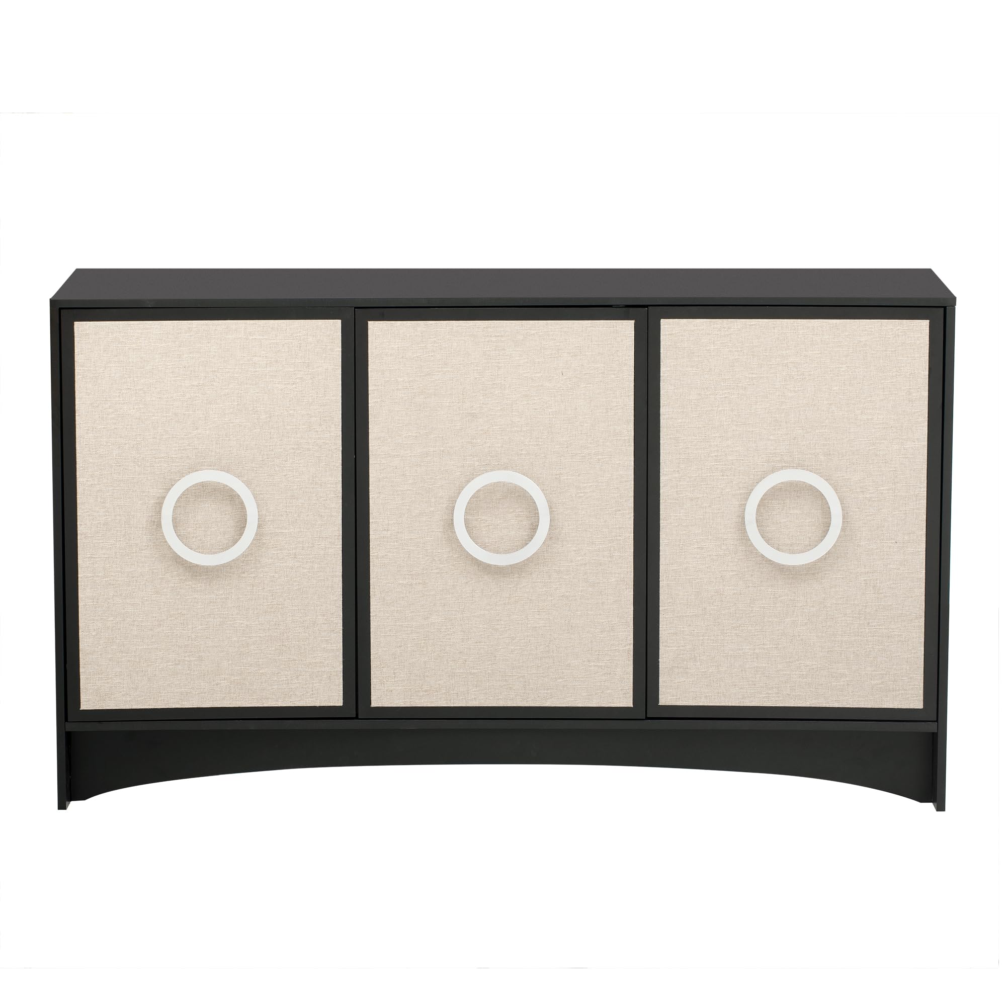 Merax Retro Console Table/Sideboard with Ample Storage, Open Shelves and Drawers, Espresso