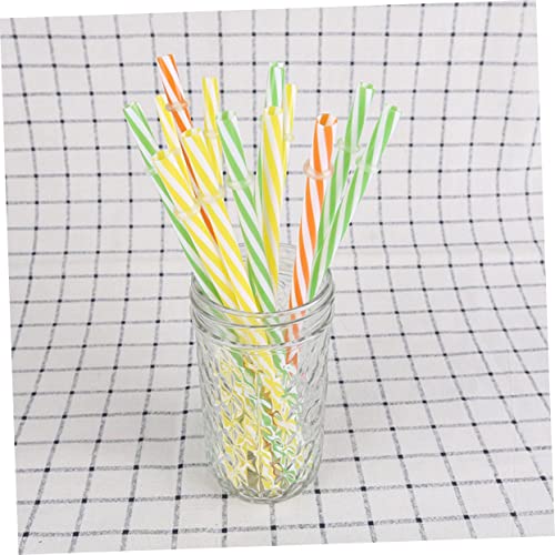 SOLUSTRE 20pcs Color Striped Straws Reusable Straws Wedding Straws Paper Cocktail Drinking Straws Party Paper Cocktail Straws Paper Straws Coffee Straw Disposable Set Pp Baby