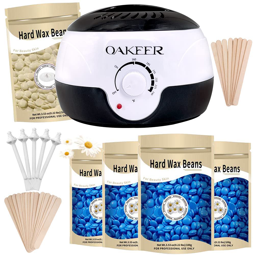 Oakeer Waxing Kit Wax Warmer Painless Hair Removal