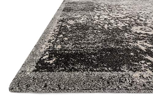 Loloi Emory Black/Ivory 5'-3" x 7'-7" Area Rug