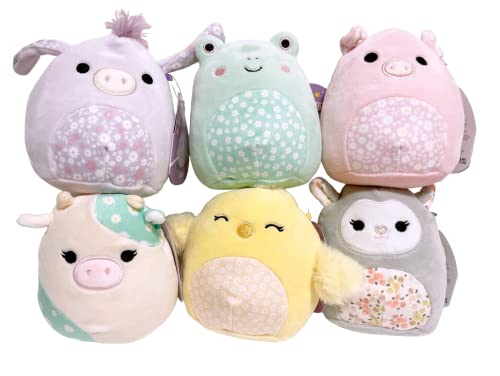 Squishmallows Kellytoy 2023 Easter Squad 5" Set of 6 Mini Plush Doll Toy (Style B)