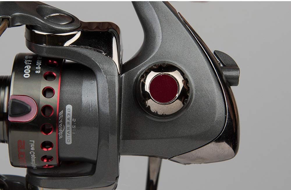 LLJPYX7L Fishing Reel, Rubber Handle, 3 Bearings, Sealing Resistance, rustproof, Super Smooth, Light Weight, high Power, Metal Rocker arm can be Replaced (Color : Two)