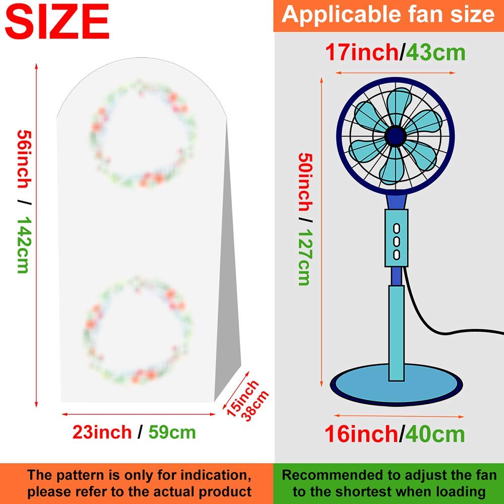 MaiHongda 2 Pack All-Inclusive Electric Fans Dust Covers(For Pedestal/Floor Fans)