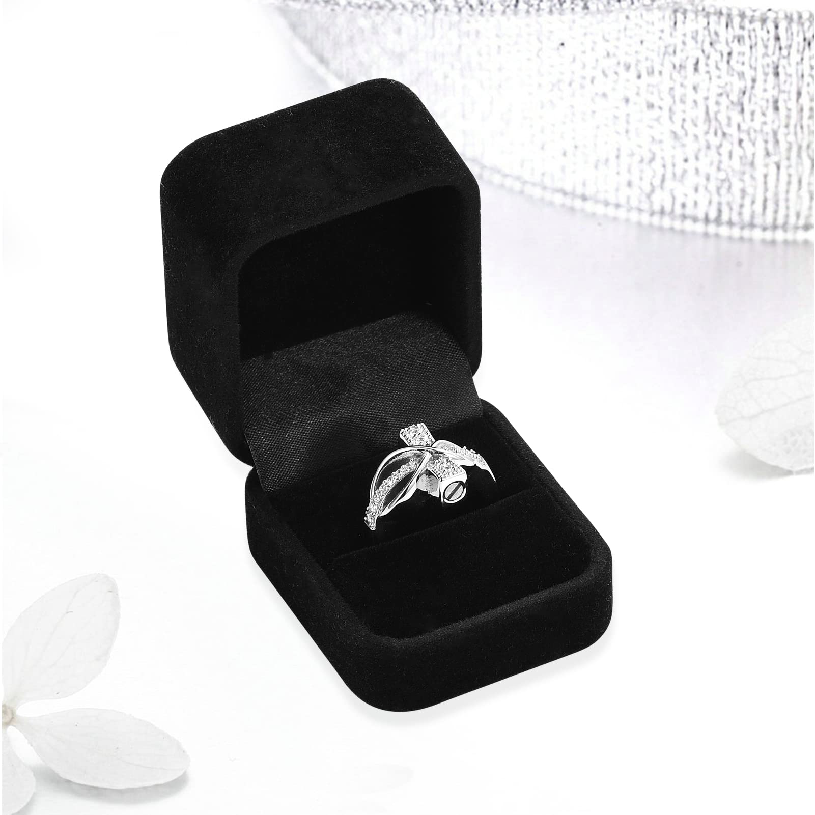 memorial jewelry Diamond Cross Ring Hold Loved Ones Ashes Cremation Urn Ring for Women Man Finger Ring