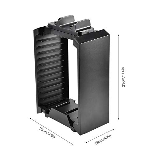 Okuyonic Cooling Fan Stand, Cooling Fan Game Disk Rack Easy Installation Console Stand Useful with Vertical Stand for Slim PRO for Console