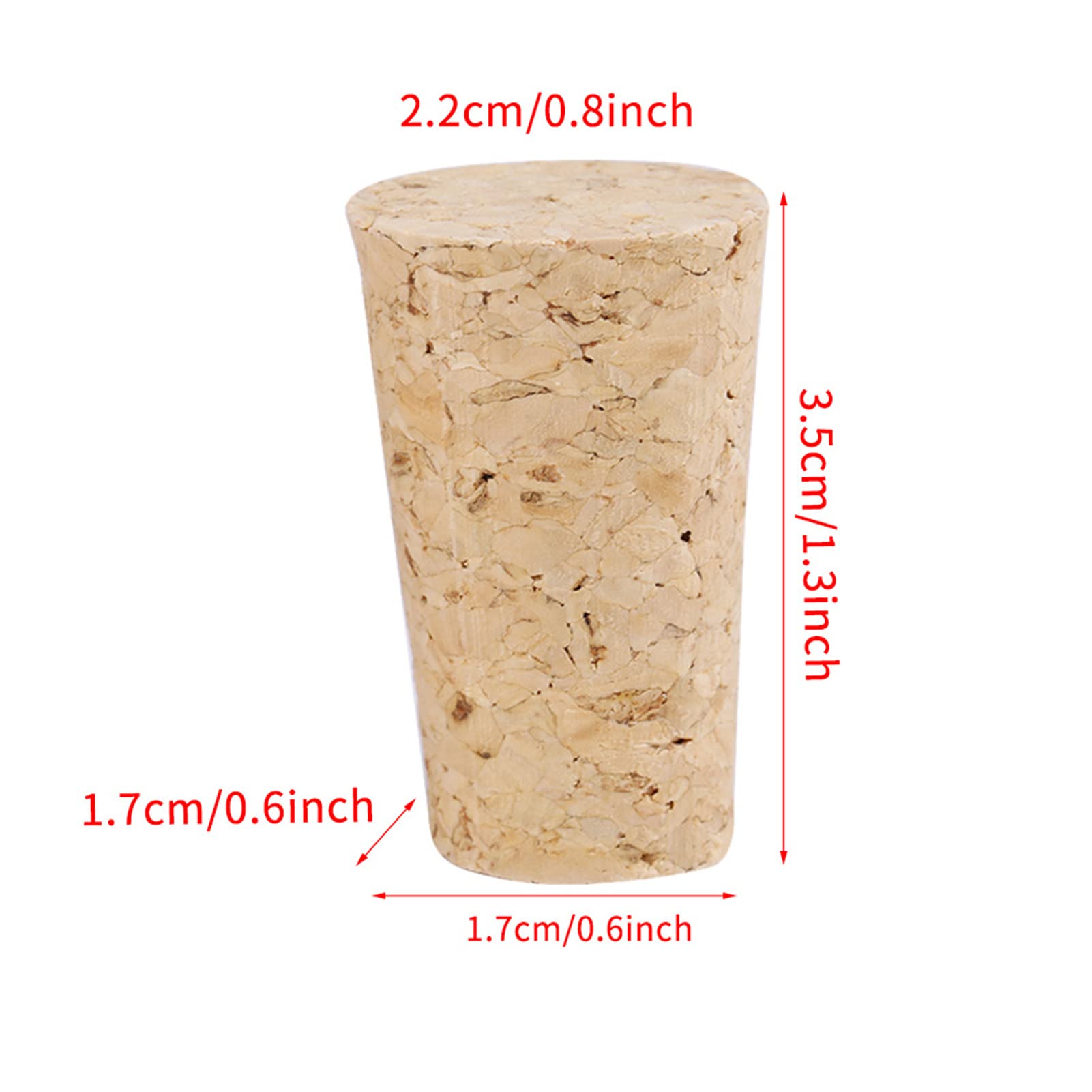 Tapered Cork Stopper, Wine Bottle Cork Stopper, 10 Pieces for Beer Bottles for Most Wine Bottles (22 * 17 * 35 for red Wine Bottle)