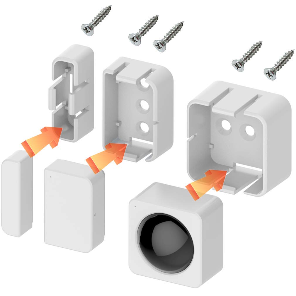 Mounting Kit for Wyze Cam V2 and Wyze Sensors Old Version 1st Gen, Semi-Permanent Solution for Mounting Wyze Camera and Sense Starter Kit, Holder for Smart Home(1 Camera Mount+1 Set of Sensor mounts)
