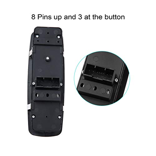 Master Power Window Switch 68231805AA - Front Left Driver Side, Replacement for Chrysler 200 300 Dodge Charger Ram 4 Door Replace 68139805AB 68139805AA 56046823AC