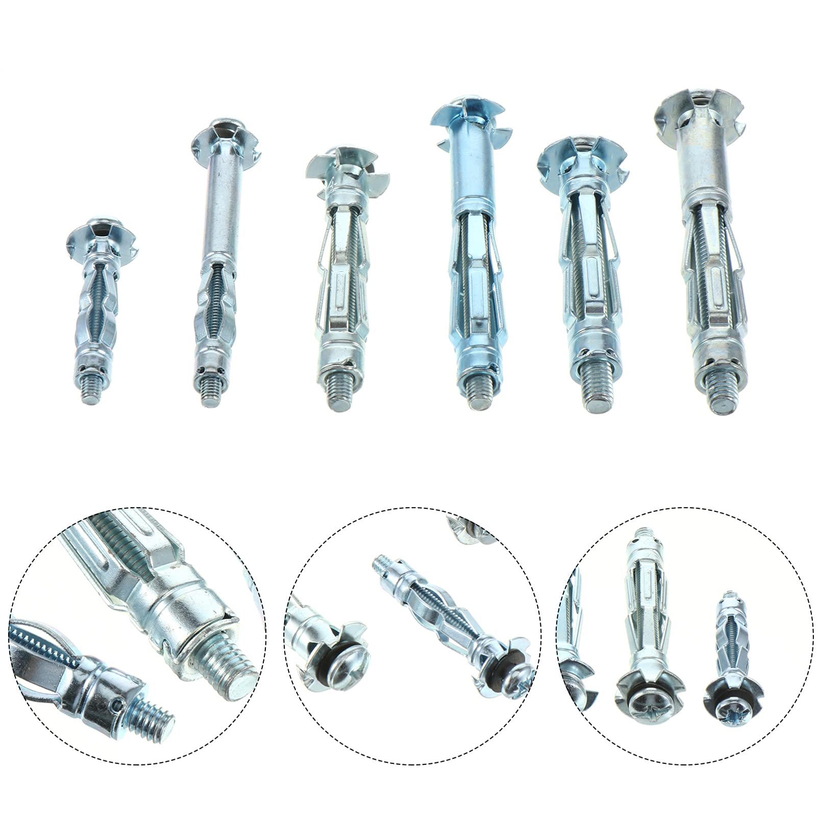 VILLCASE 42 Pcs 1 Expansion Bolt Professional Anchor Bolts Useful Fixing Anchors Multipurpose Fixing Bolts Anchor Screws Wall Connectors Ground Screw Durable Nut Sleeves Major Galvanized