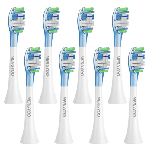 MERUYOO Replacement Heads Compatible with Philips Sonicare 8 Pack, MERUYOO Electric Tooth-Brush Head for C3, Brush Heads for Phillips