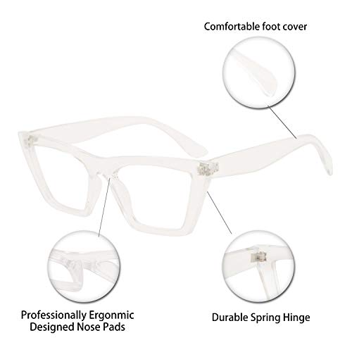 OCCI CHIARI Blue Light Blocking Glasses Oversized Eyeglasses Frame Blue Ray Computer Game Glasses