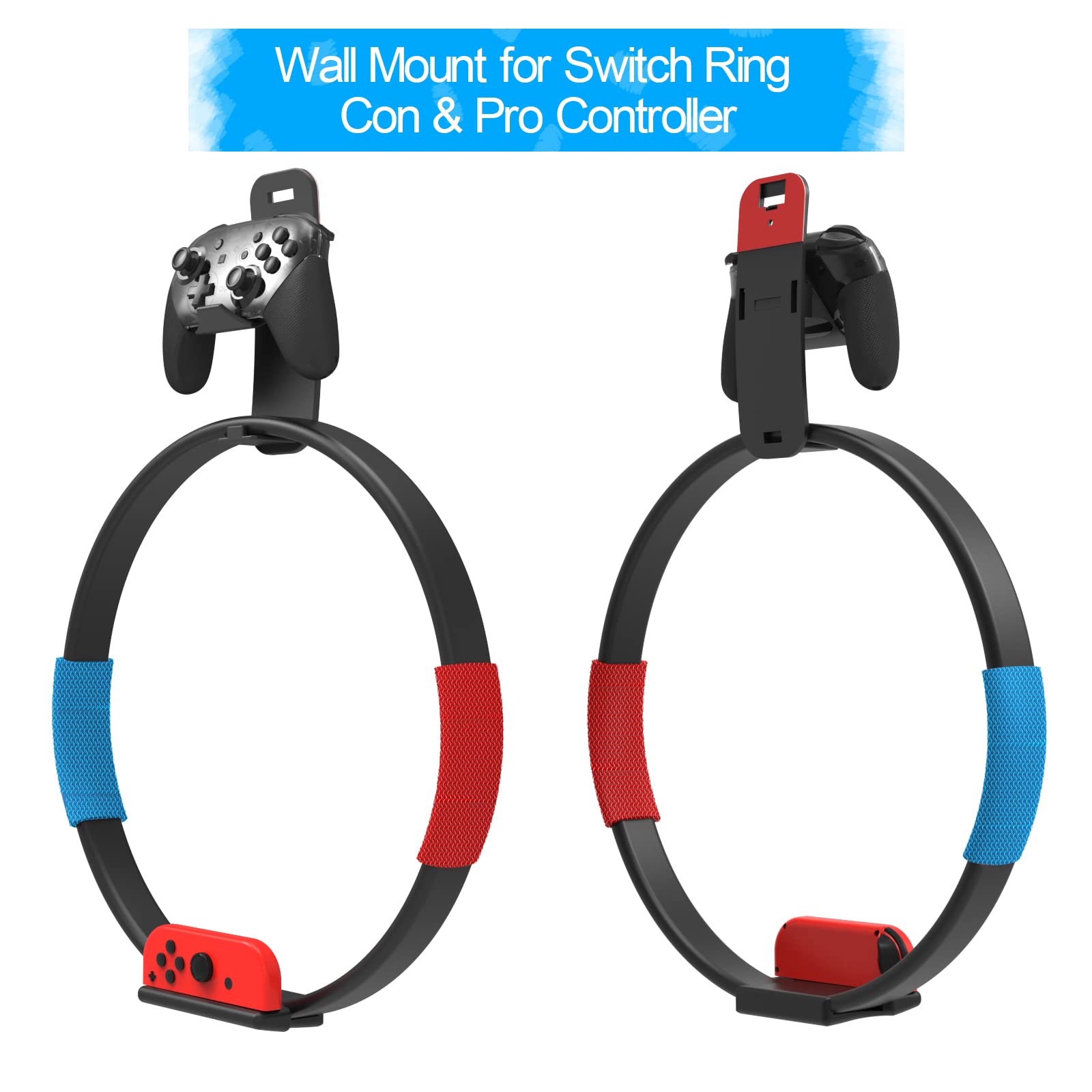 Wall Hanger For Switch Ring Con and Pro Controller,JDDWIN P5/PS4/PS3/Xbox Series S/X/Xbox 360/Xbox One/S/X/Elite Controller Hanger,Ring fit Hanger,Wall Hook For Ring Fit Adventure Games Accessories.
