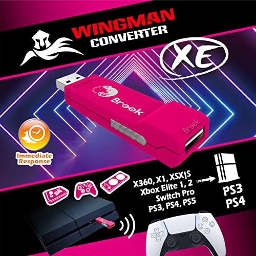 Mcbazel Brook Wingman XE Converter for Xbox 360/Xbox One/Xbox Elite 1&2/ Xbox Series X&S/ PS3/ PS4/ PS5 Dualsense Controller to PS4/ PS3/ PS5 Console/PC with Keychain