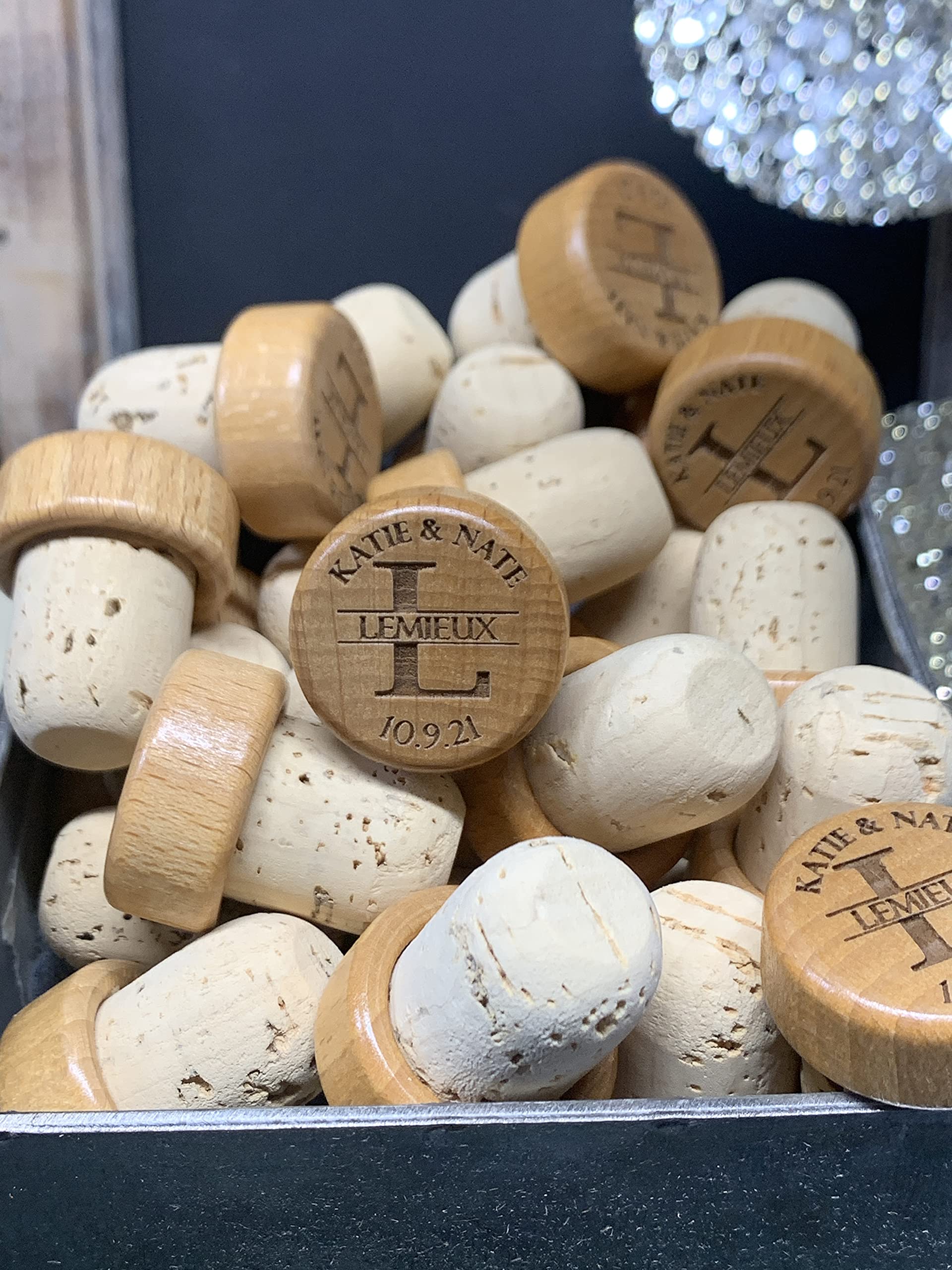 Wedding Favors for Guests Bulk 100 | Personalized Cork Wine Stopper Wedding Favors for Guests Bulk and Special Events