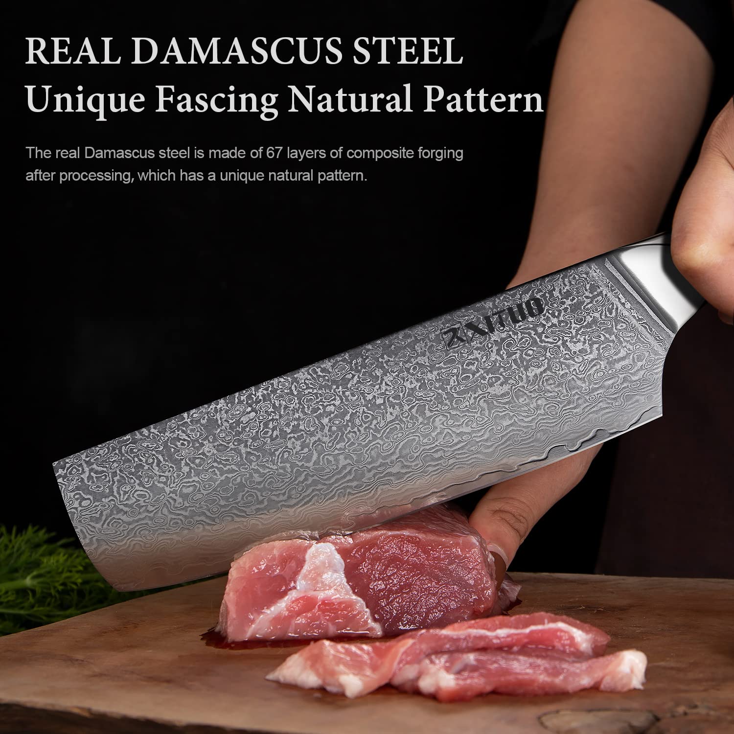 XT XITUO Knife set Knife Professional Kitchen Japanese Knife Set Steel Chef Knife Abalone Shell Handle Santoku Meat Vegetable Cleaver Cut Cutting Vegetable (8PC Chef Knife Set)
