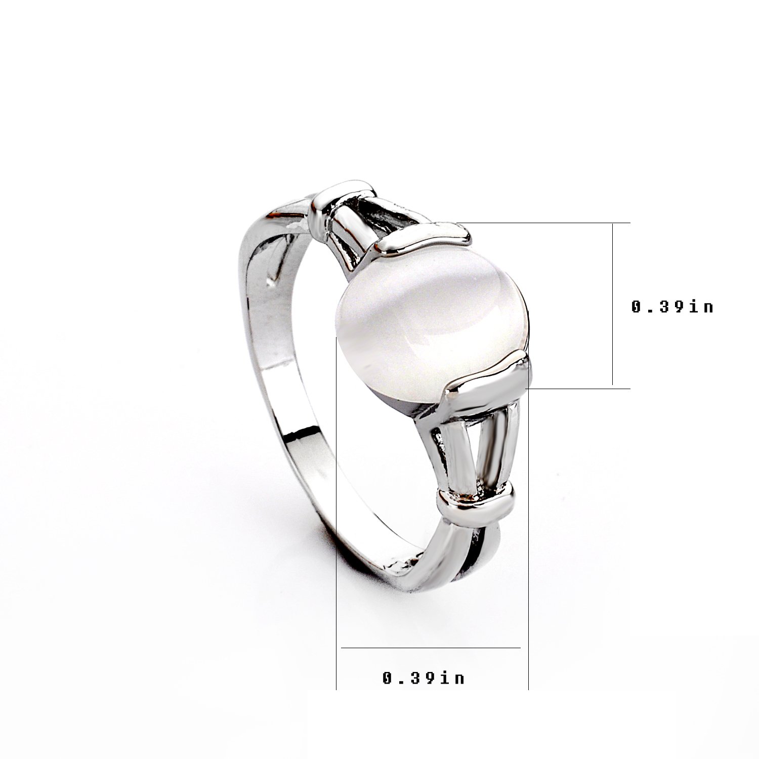 LUREMEĀ® Fashion Alloy Twilight Saga Bella Natural Cateye Stone Women's Ring-M (04001479-1)