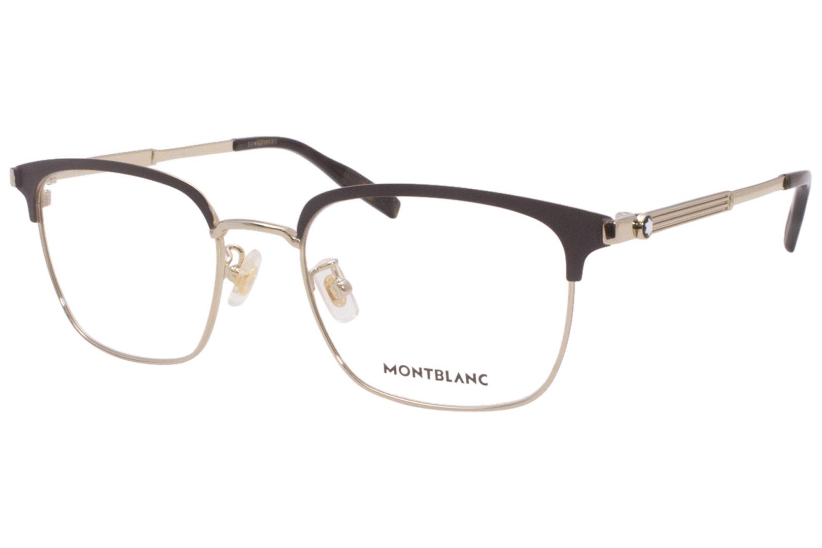 Montblanc Rectangular Eyeglasses MB0083OK 002 Matte Brown/Gold/Havana 52mm 0083
