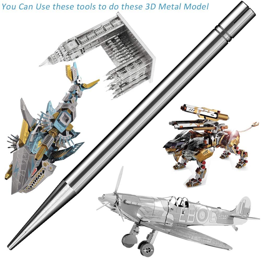 Metal Models Kits 6Pcs DIY 3D Metal Model Tool Sets Olele Professional Jigsaw Puzzles Metal Model Kits Multi-Function Assembling Bending Assist Tools Perfect for 3D Metal Puzzle Earth Model Tools