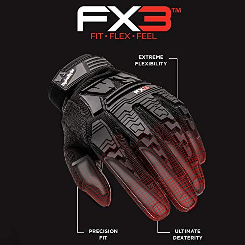 Wells Lamont Men's FX3 Extreme Dexterity Impact Protection Work Gloves,Black Large 7856