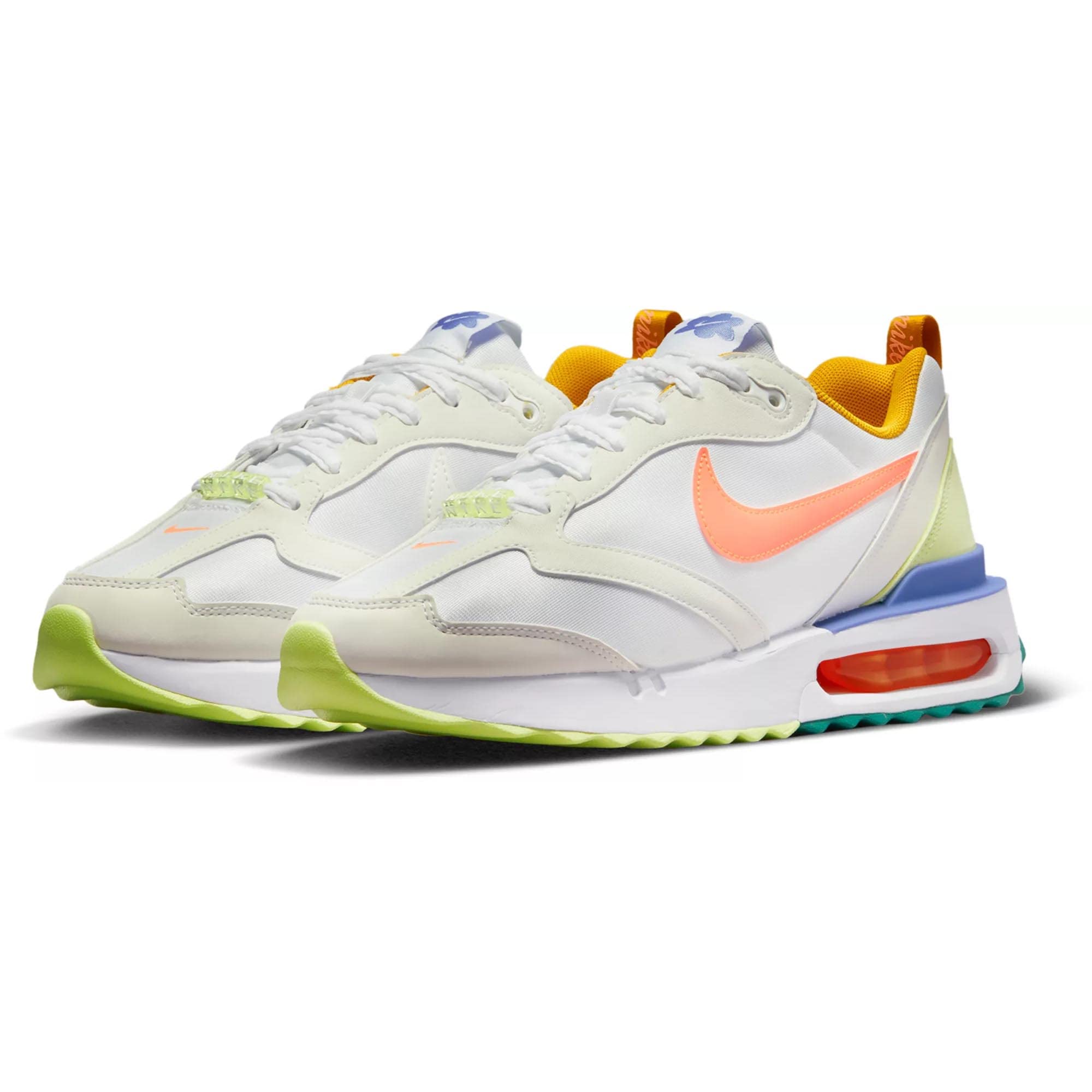 Nike Women's WMNS Air Max Dawn Running Shoe (White/Light Liquid Lime/Light Thistle/Peach Cream, us_Footwear_Size_System, Adult, Women, Numeric, Medium, Numeric_8)