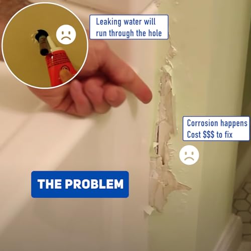 Welvzen 1/2" Copper Pipe Bathtub Spout Back Sealing, Bathroom Finished Wall Protection from Water Leakage, Bath Wall Leaking Prevention Disc Seal (1-Pack)