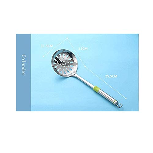 LMMDP Kitchen Suit Cooking Shovel a Soup Spoon Scoop Colander Full Set of Cooker Household Stainless Steel Kitchen Ware Seven