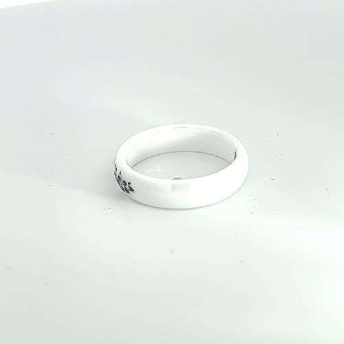One Moment In Time J128 Sizes 8 Heavenly Flower White Ceramic Choose The Right Ring (8) Mormon LDS CTR