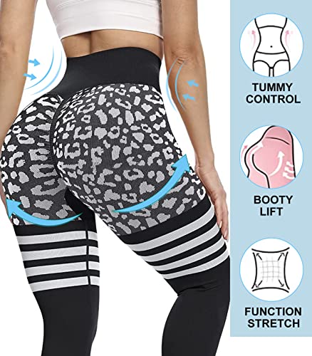 Tylarcer Workout Leggings for Women Seamless Scrunch High Waisted Butt Lifting Tights Tummy Control Yoga Pants