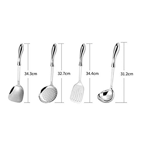 LMMDP Stainless Steel Cooking Tools Set Colander Spatula Shovel Spoon Kitchenware Gadgets Home Kitchen Accessories Set