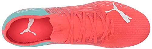 Puma Women's Ultra 3.3 Firm Ground Soccer Shoe, Sunblaze-White-Elektro Aqua, 5.5