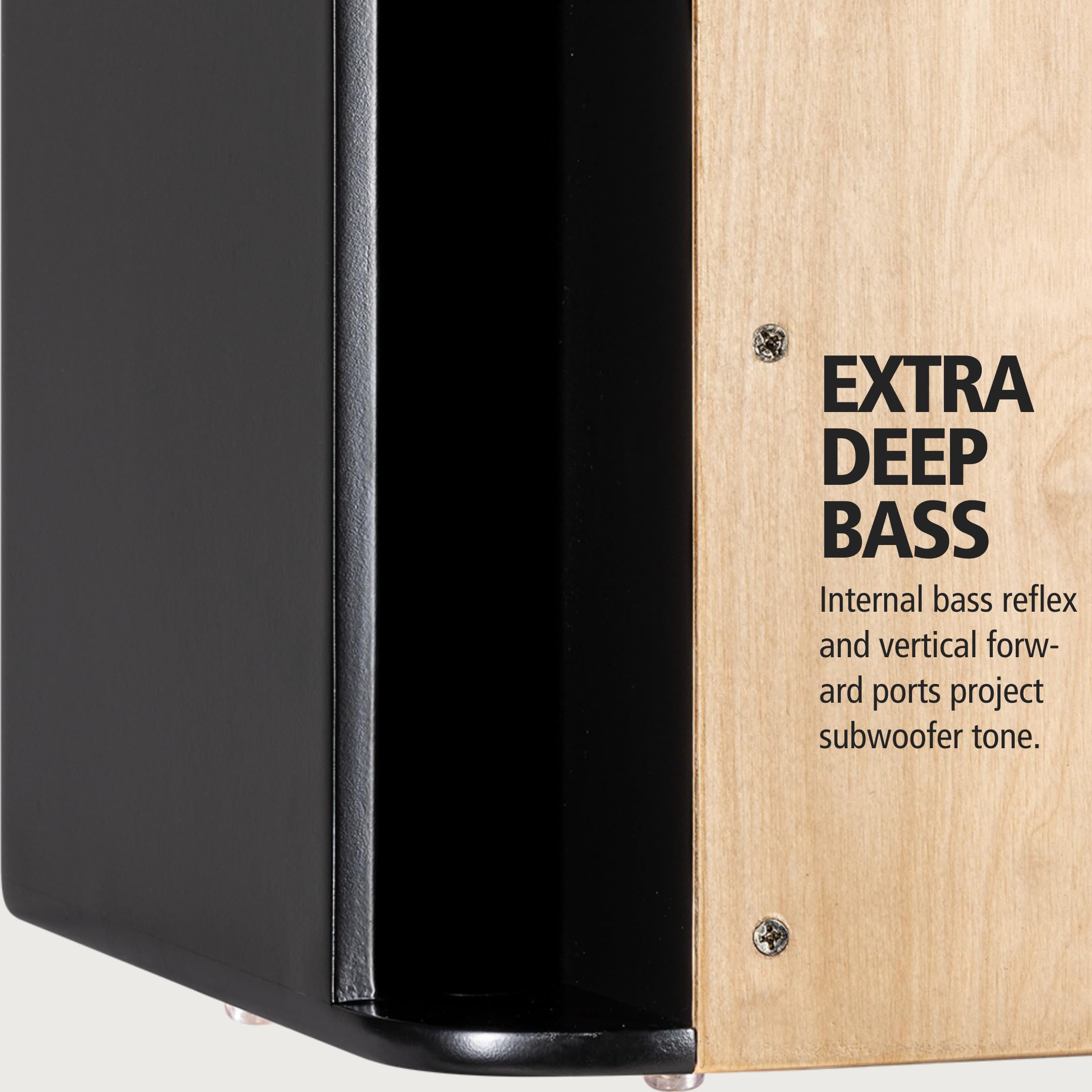 Meinl Percussion Pickup Vertical Subwoofer Bass Cajon Box Drum with Snares and Electronics for Amp or PA System β NOT Made in China β Play with Your Hands, Baltic Birch, 2-Year Warranty (PSUBCAJ6B)
