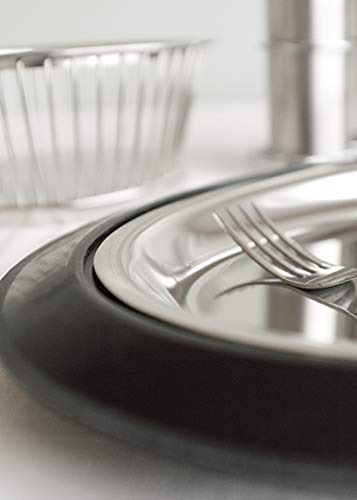 Service Ideas RT10BLC Round Thermo Plate, 10" Plate, Sizzler Fajita Platter, Stainless