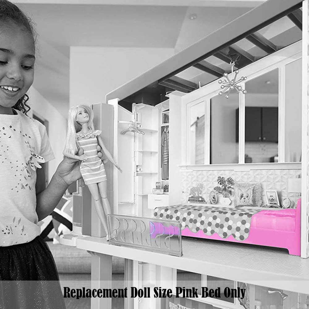 Replacement Parts for Barbie Dreamhouse Playset - FHY73 or GNH53 ~ Doll Size Pink Bed