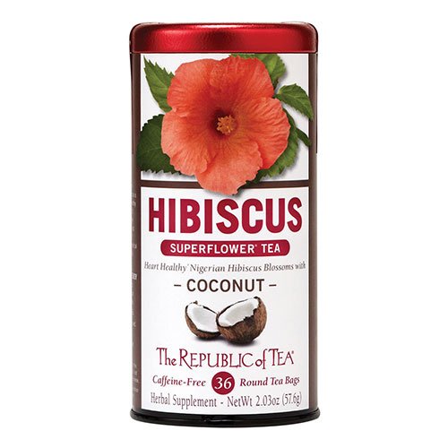 The Republic of Tea - Hibiscus Coconut Superflower Herbal Tea, 36 Count