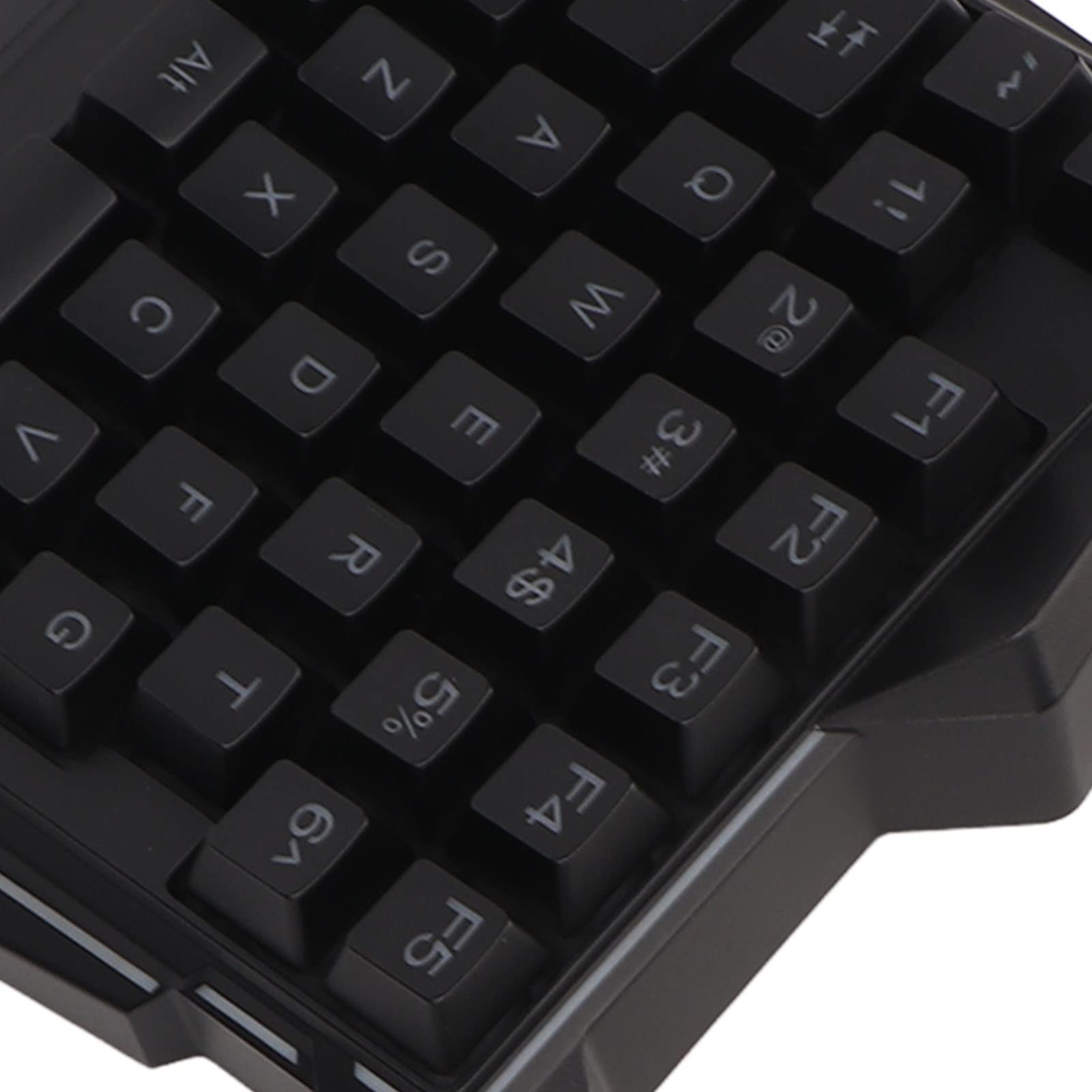 VINGVO One Handed Gaming Keyboard, 35 Keys RGB Gaming Keyboard Ergonomic Design for Desktop Computers