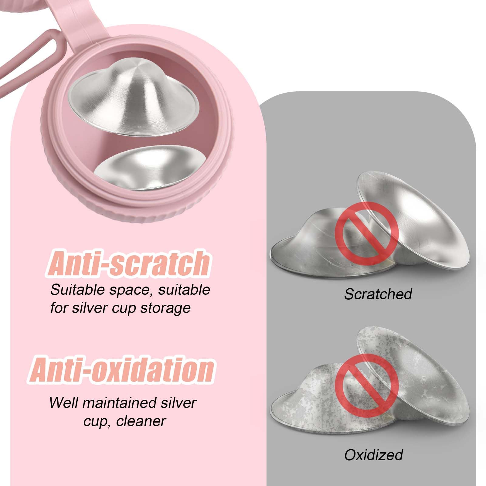 Nipples Silicone Holder for Silver Nursing Cups, All-Round Silver Nursing Cups Protector for Nipple Shields for Nursing Newborn