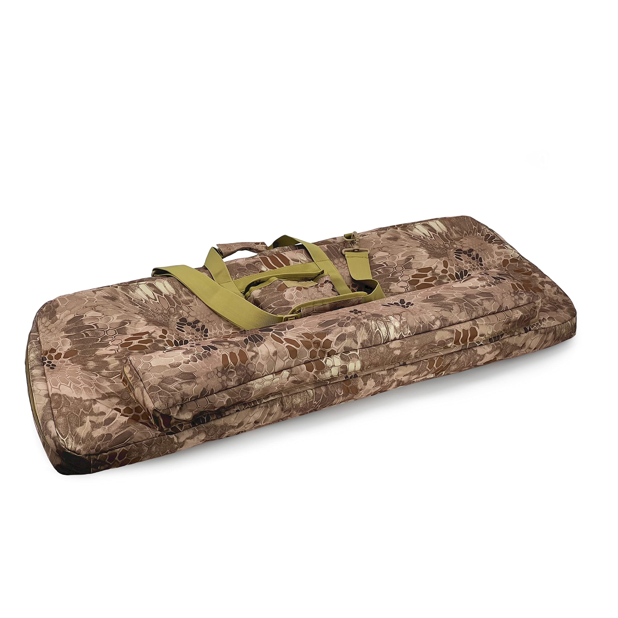 Silfrae Compound Bow Case Soft Bow Case Compound Bow Carry Bag with Arrow Pocket (Camo Brown, L)